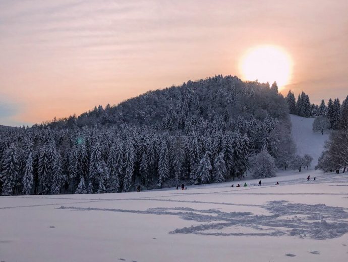 Winterwandern und Rodeln auf der Schwäbischen Alb bei Balingen | black ...